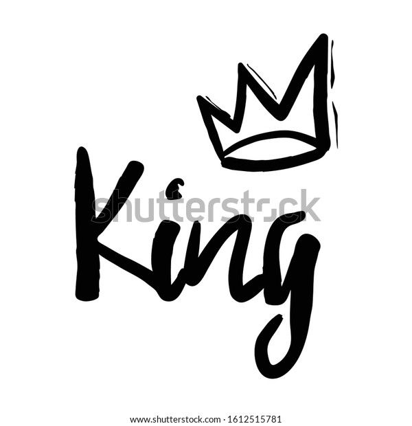 King Logo Template Hand Lettering Tshirt Stock Vector (Royalty Free ...