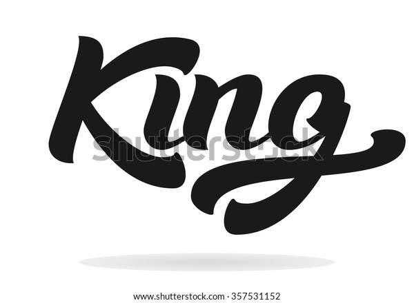 King Logo Template Hand Lettering Tshirt Stock Vector (Royalty Free ...