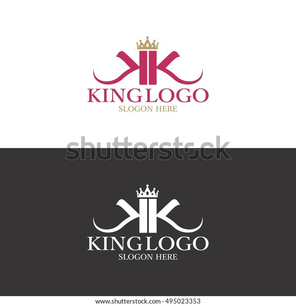King Logo Vector Stok Vektör (Telifsiz) 495023353