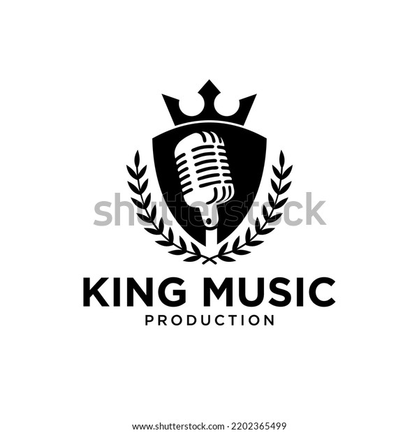 King Music Logo Design Vector Stock Vector (Royalty Free) 2202365499 ...