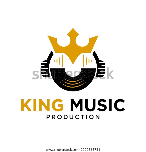 King Music Logo Design Vector Stock Vector (Royalty Free) 2202365751 ...