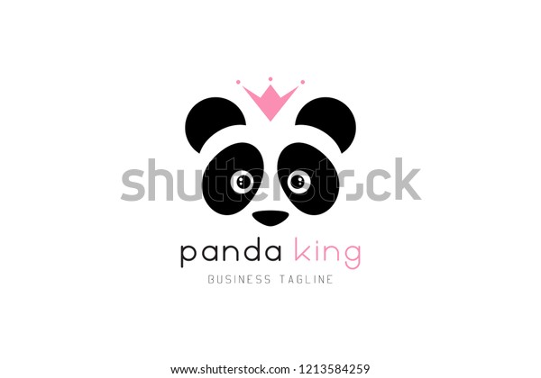 King Panda Logo Design Creative Business Stock Vector (Royalty Free ...