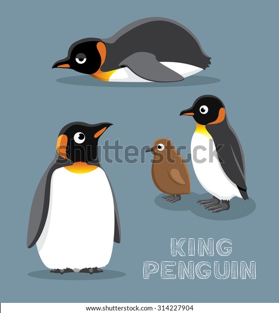 King Penguin Cartoon Vector Illustration Stock Vector (Royalty Free ...