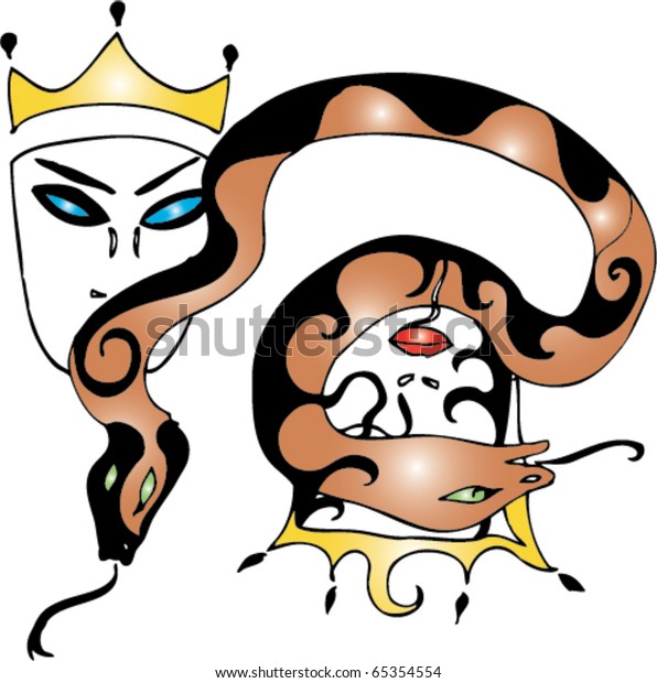 King Queen Snake Stock Vector (Royalty Free) 65354554 | Shutterstock
