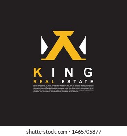 King Real Estate Logo Design Template Stock Vector (Royalty Free ...