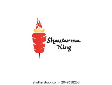King Shawarma Logo Vector Turkish Arabian Stock Vector (Royalty Free ...