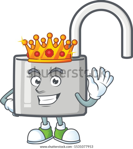King Silver Unlock Key On White Stock Vector (Royalty Free) 1531077953 ...