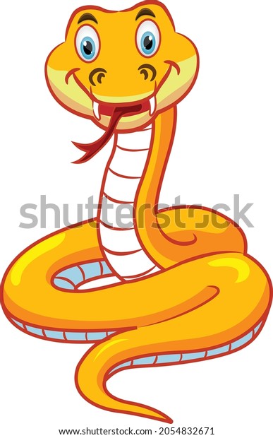 King Snake Cartoon Vector Art Illustration Stock Vector (Royalty Free ...