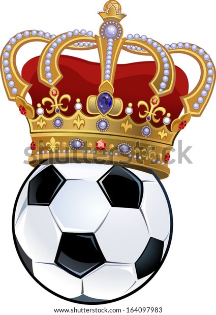 King Soccer Ball Crown Stock Vector (Royalty Free) 164097983 | Shutterstock