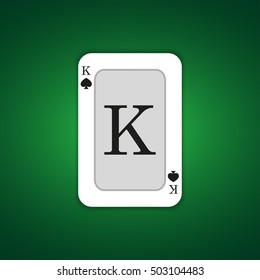 King Spades Playing Card Stock Vector (Royalty Free) 503104483 ...