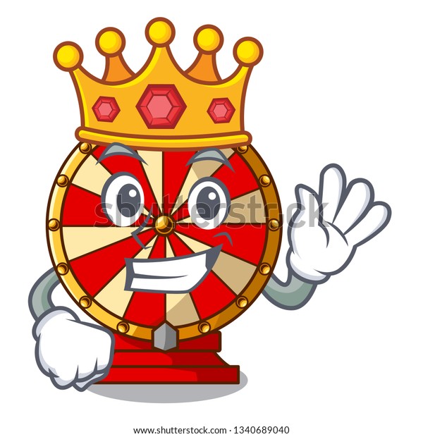 King Spinning Wheel Attached Cartoon Wall Stock Vector (Royalty Free ...