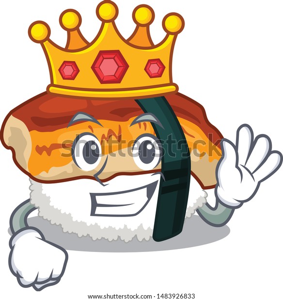 King Sushi Unagi Cartoon Shape Stock Vector (Royalty Free) 1483926833 ...