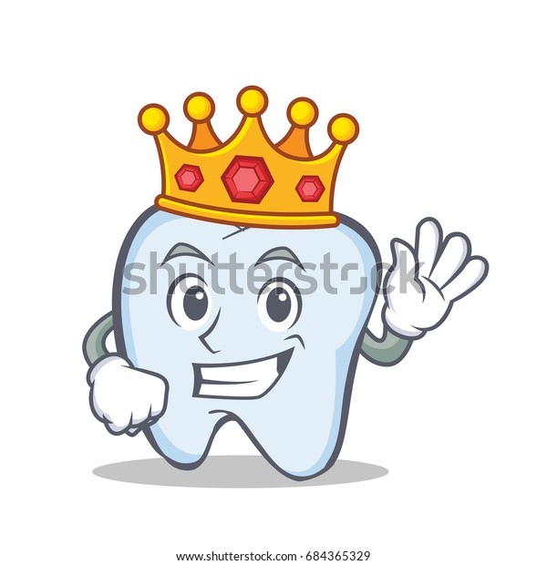 King Tooth Character Cartoon Style Stock Vector (Royalty Free ...