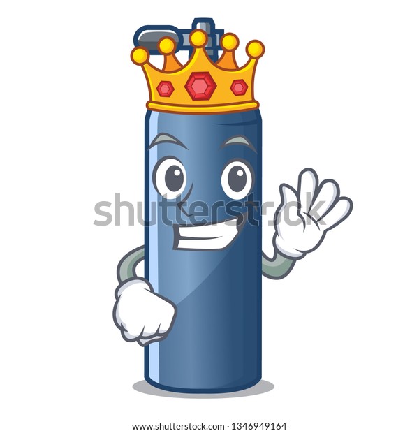 King Toy Air Tank Diving Cartoon: vector de stock (libre de regalías ...