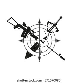 King War Logoskull Gun Stock Vector (Royalty Free) 571570993
