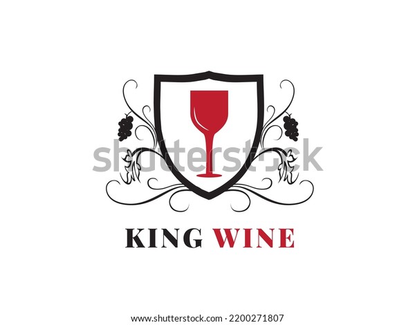 King Wine Grape Winery Logo Stock Vector (Royalty Free) 2200271807 ...