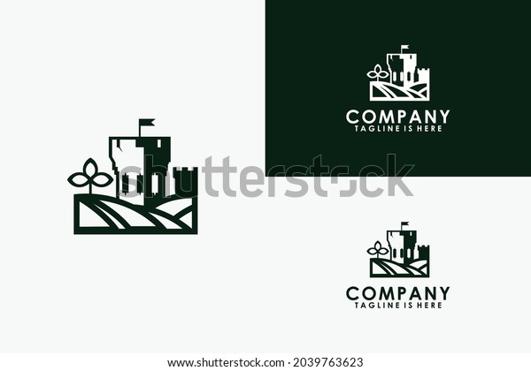 Kingdom Castle Logo Design Template Stock Vector (Royalty Free ...