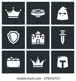 Kingdom Icons Vector Illustration Stock Vector (Royalty Free) 278553755 ...