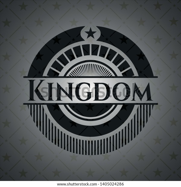 Kingdom Realistic Black Emblem Vector Illustration Stock Vector ...