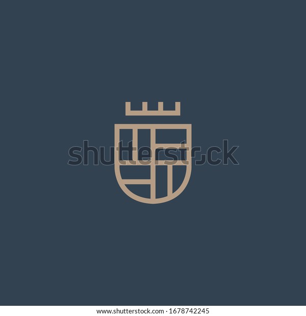 Kingdom Symbol Shield Logo Design Illustration Stock Vector (Royalty ...
