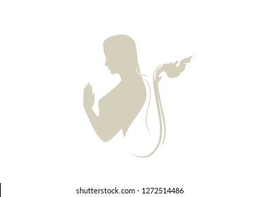 Kinnaree Halfhuman Halfbird Creature Stock Vector (Royalty Free ...