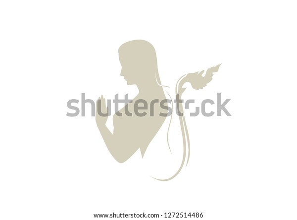 Kinnaree Halfhuman Halfbird Creature Stock Vector (Royalty Free ...