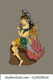 161 Thai Pattern Kinnaree Images, Stock Photos & Vectors | Shutterstock