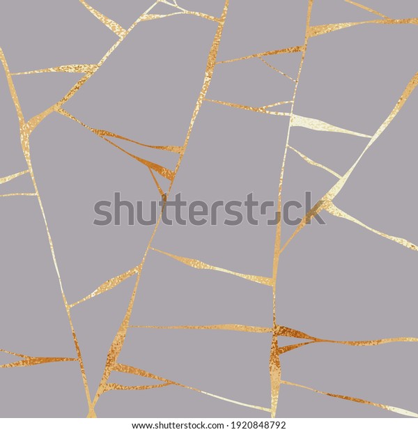 Kintsugi Gold Repair Gold Texture Kintsugi Stock Vector (Royalty Free ...