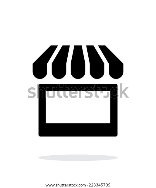 Icône de Kiosque sur fond blanc.Illustration : image vectorielle de ...