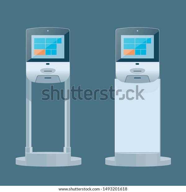 Kiosk Queue Management System Terminal: เวกเตอร์สต็อก (ปลอดค่าลิขสิทธิ์ ...