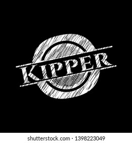 Kipper Chalkboard Emblem Vector Illustration Detailed Stock Vector ...