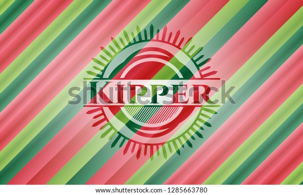 Kipper Christmas Colors Emblem Stock Vector (Royalty Free) 1285663780 ...