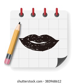 Kiss Doodle Stock Vector (Royalty Free) 383968612 | Shutterstock