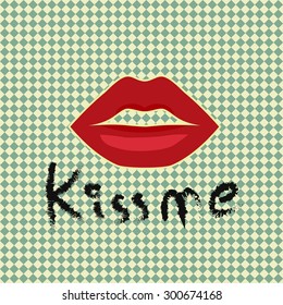 Kiss Me Backgroundvector Background Stock Vector (Royalty Free ...