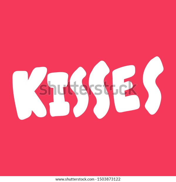 Kisses Vector Hand Drawn Illustration Cartoon Stock Vector (Royalty ...