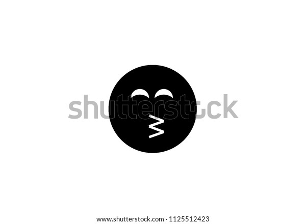 Kissing Emoticon Vector Facial Expression Illustration Stock Vector ...
