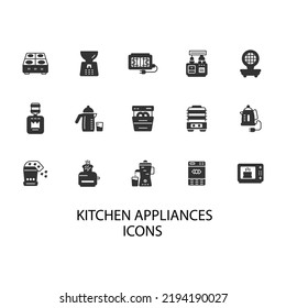 Kitchen Appliances Icons Symbol Vector Elements Stock Vector (Royalty ...