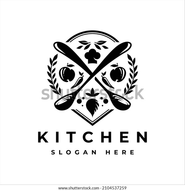Kitchen Badge Logo Design Template Stock Vector (Royalty Free ...