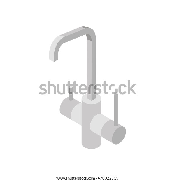 Kitchen Faucet Isometric Kitchen Interior Info Stock Vector (Royalty ...