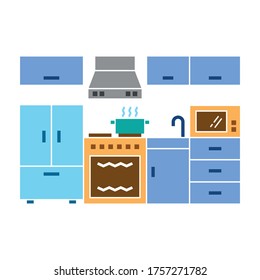 Kitchen Interior Design Symbol Icon Stock Vector (Royalty Free ...