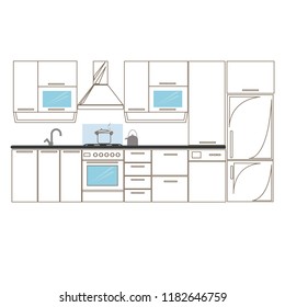 7,322 Kitchen cabinet drawing Images, Stock Photos & Vectors | Shutterstock