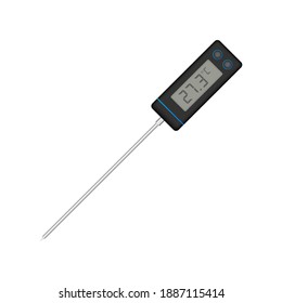 Kitchen Laboratory Thermometer Food Temperature Vector Stock Vector ...