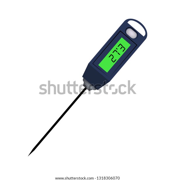 Kitchen Laboratory Thermometer Vector Food Temperature Stock Vector ...
