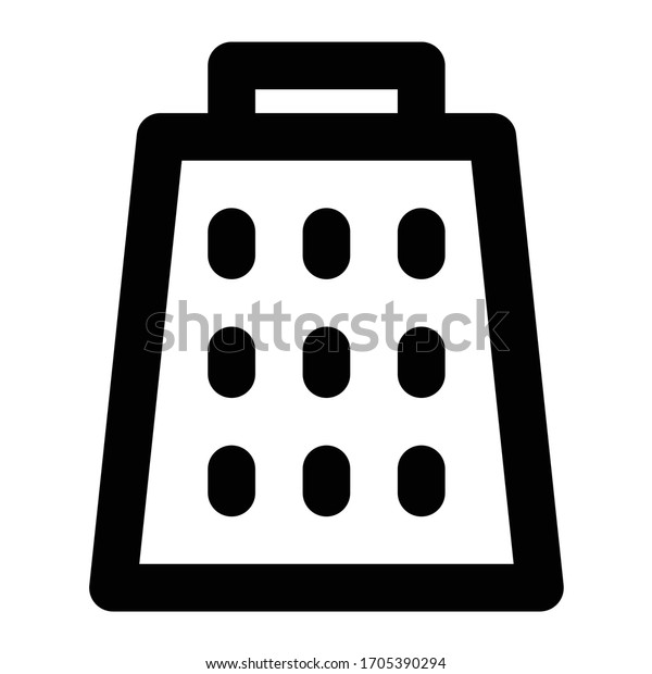 Kitchen Line Icon Grater Symbol Stock Vector (Royalty Free) 1705390294 ...