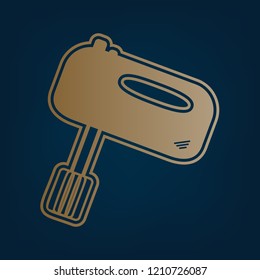 Kitchen Mixer Sign Vector Golden Icon Stock Vector (Royalty Free ...