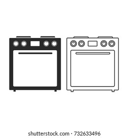 Kitchen Oven Icon Vector Outline Vector Stock Vector (Royalty Free ...