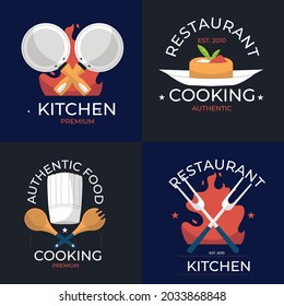 Kitchen Restaurant Hotel Logo Vector: เวกเตอร์สต็อก (ปลอดค่าลิขสิทธิ์ ...