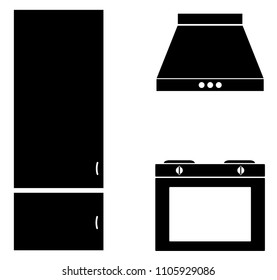 Kitchen Room Sign Modern Kitchen Interior Stock Vector (Royalty Free ...