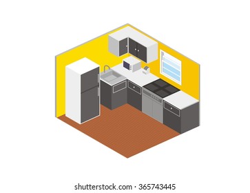 Isometric Floor Plan Kitchen Worktop Cabinet: เวกเตอร์สต็อก (ปลอดค่า ...