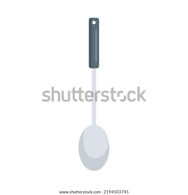 Kitchen Spoon Icon On White Background Stock Vector (Royalty Free ...